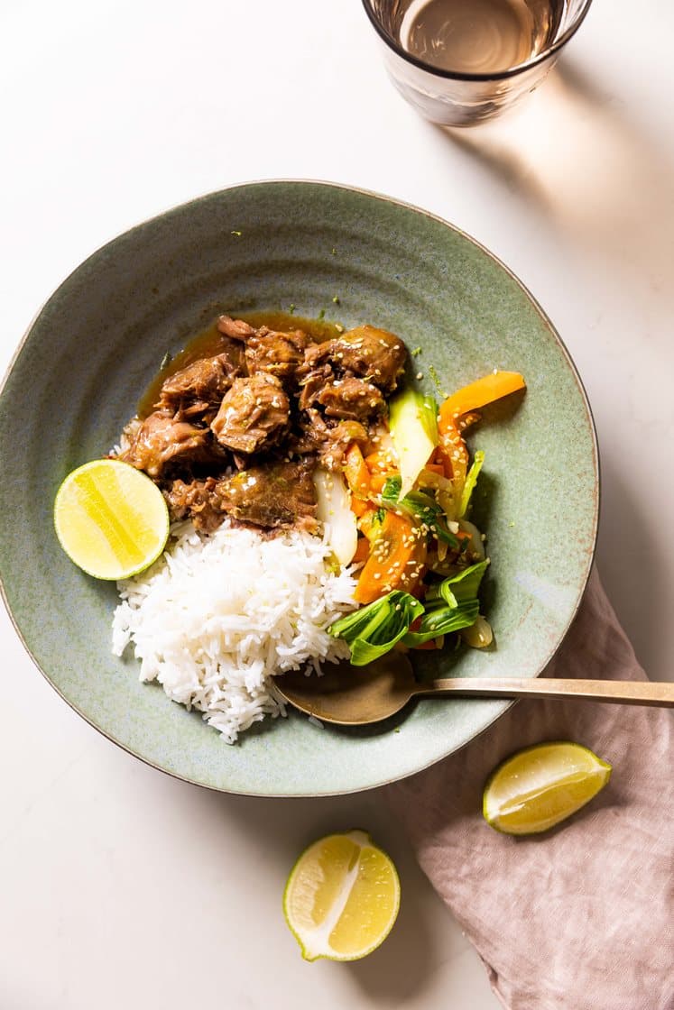 Teriyaki- og limeglaserte svinekjaker - Oppskrift - Adams Matkasse